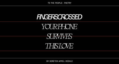 A Poem on Virtual Connection, from To The People